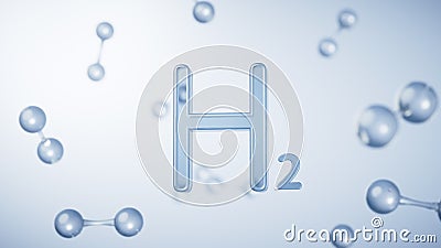 Hydrogen and Molecules, 3d Rendering Stock Video - Video of blue ...