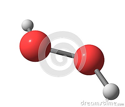 Hydrogen Peroxide (H2O2) Molecular Structure Isolated On White Royalty ...