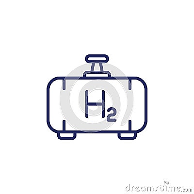 Hydrogen Storage Line Icon, Vector | CartoonDealer.com #231476505