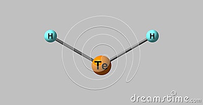 Hydrogen Telluride Molecular Structure Isolated On Grey Royalty-Free ...