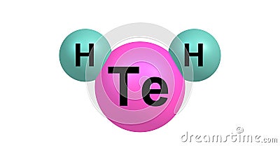 Hydrogen Telluride Molecular Structure Isolated On White Royalty-Free ...