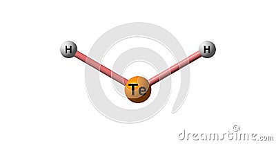 Hydrogen Telluride Molecular Structure Isolated On White Stock ...