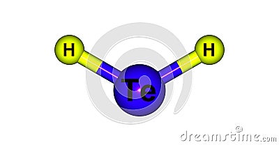 Hydrogen Telluride Molecular Structure Isolated On White Stock ...