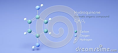 Hydroquinone, Molecular Structures, Aromatic Organic Compound, 3d Model ...