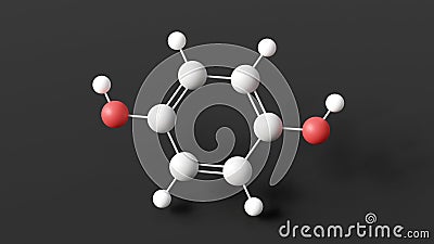 Hydroquinone Molecule, Molecular Structure, Benzene-1.4-diol, Ball And ...