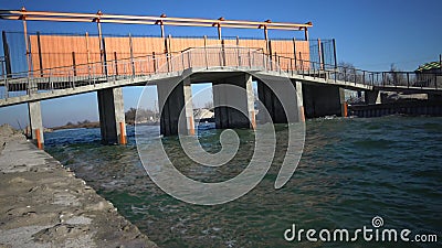 Hydrotechnical Construction. a Gateway through a Canal from the Sea To ...