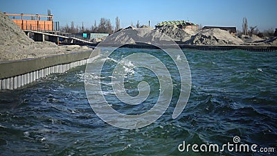 Hydrotechnical Construction. a Gateway through a Canal from the Sea To ...