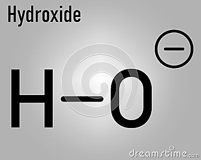 Hydroxide Anion, Chemical Structure. Skeletal Formula. Flat Design ...