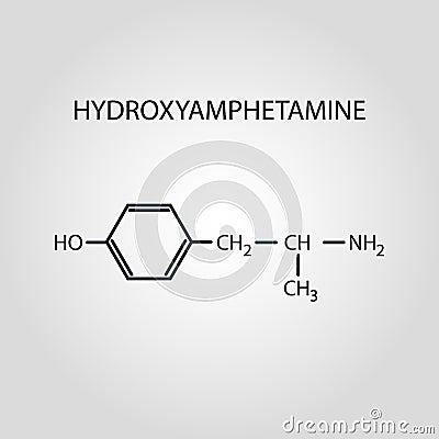 Hydroxyamphetamine Atomic Stucture Cartoon Vector | CartoonDealer.com ...