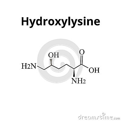 Hydroxylysine Is An Amino Acid. Chemical Molecular Formula ...