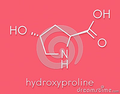 Hydroxyproline Hyp Amino Acid. Essential Component Of Collagen ...
