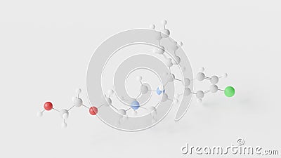Hydroxyzine Molecule 3d, Molecular Structure, Ball And Stick Model ...