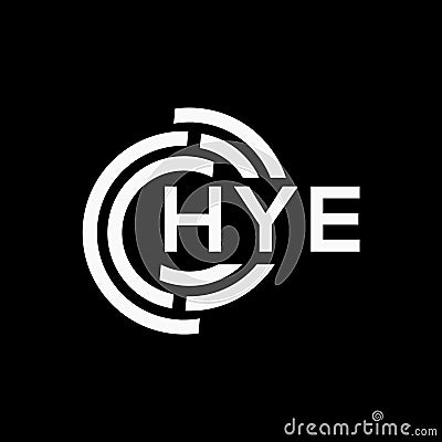 HYE Letter Logo Design On Black Background. HYE Creative Initials ...