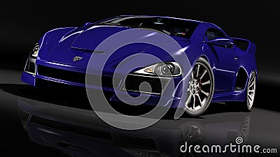 Hyper Car Blue 1 Royalty Free Stock Photos - Image: 22617068