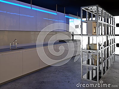 Hyper Modern Kitchen 2 Stock Image | CartoonDealer.com #2927569