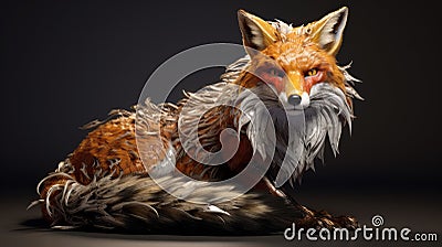 Hyper-realistic 3d Illustration Of Fox With Horrific Yet Elegant ...
