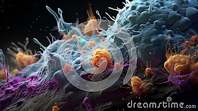 Hyper-realistic 3d Render Of B2 Adrenergic Receptor Communicating Under ...