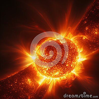 Hyper-realistic Image Of The Sun's Surface Showcasing The Raw Power Of ...