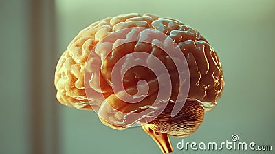 Hyper-realistic Model Of Human Brain Illustrating Intricate Details Of ...