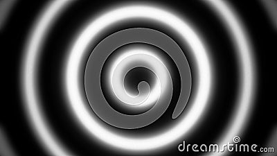 Hypnotic Neon Rings On Black Background. Animation. Looped Animation With Hypnotic Effect Of ...