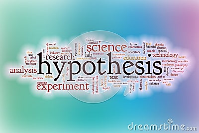 Hypothesis Word Cloud With Abstract Background Stock Photo - Image ...