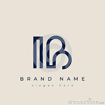 IB Alphabet Letter Icon Logo Vector Illustration | CartoonDealer.com ...