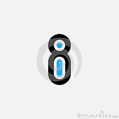 8I Or I8 - Logotype. Vector Design Element Or Icon. Letter I And Number ...