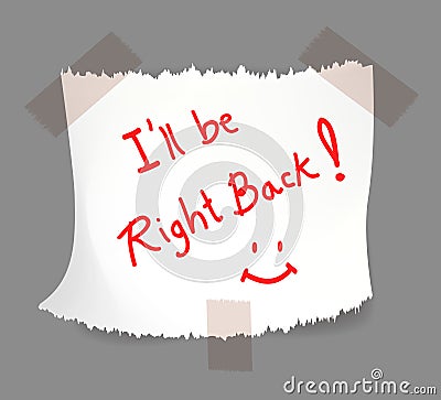 I Will Be Right Back Royalty-Free Cartoon | CartoonDealer.com #35425382