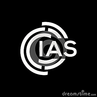 IAS Letter Logo Design On Black Background. IAS Creative Initials ...