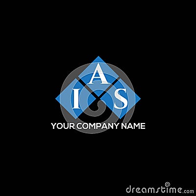 IAS Letter Logo Design On BLACK Background. IAS Creative Initials ...