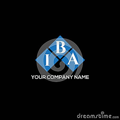 IBA Letter Logo Design On BLACK Background. IBA Creative Initials ...