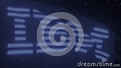 IBM Logo on a Waving Digital Flag, Looping 3d Animation Stock Footage ...