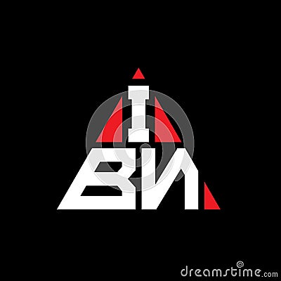 IBN Triangle Letter Logo Design With Triangle Shape. IBN Triangle Logo ...