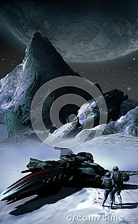Ice-cold Spaceship Stock Photography - Image: 36063052