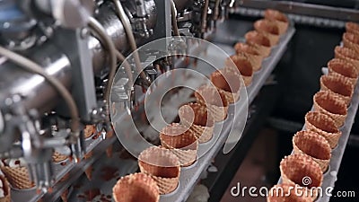 Ice Cream Automatic Production Line. Stock Video - Video of ...
