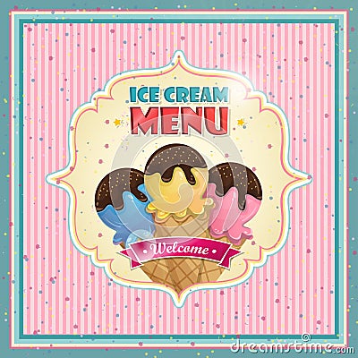 Ice Cream Menu Cover Stock Photo - Image: 37079860