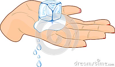 Ice Cube In A Hand. Royalty Free Stock Images - Image: 6294459