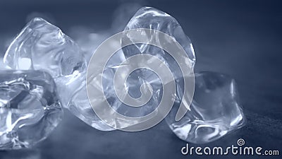 Ice Cube with Steam in Slow Motion for Cold Drink Stock Footage - Video ...