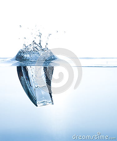 Ice Cubes Splash In Water Royalty-Free Stock Photo | CartoonDealer.com ...