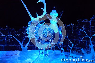 Ice Sculpture Of The Cartoon Frozen Editorial Photo | CartoonDealer.com ...