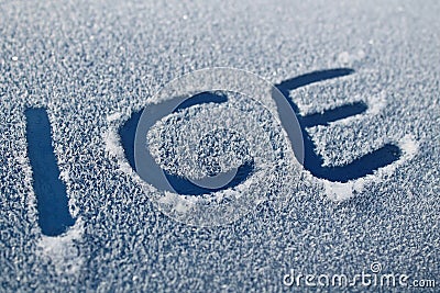 Ice Word In Car Frost Stock Photos - Image: 28138453