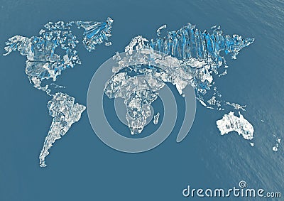Ice World Map Stock Images - Image: 20779784