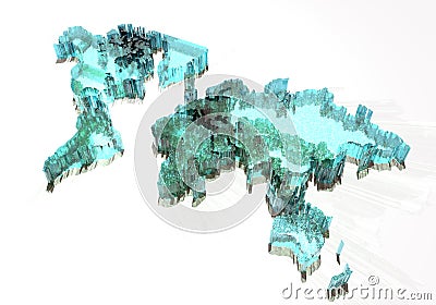 Iced And Frozen World Map Royalty-Free Stock Photography ...