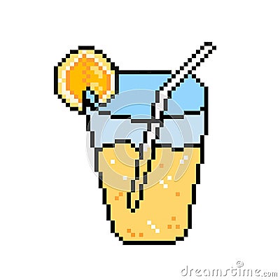 Lemonade Drinks Pixel Art Vector Drawing | CartoonDealer.com #307080646
