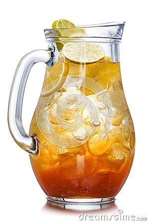 Ice Tea Pitcher isolated stock image. Image of container - 15860705