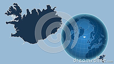 Iceland and Globe. Solids stock video. Video of contour - 247313831