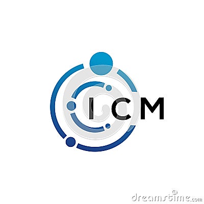 ICM Letter Technology Logo Design On White Background. ICM Creative ...