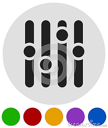 Icon With Adjusters Symbol. Control Paner, Levels, Settings Concept ...
