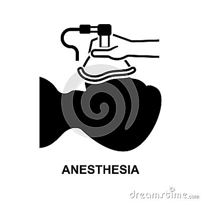 Anesthesia Icon. The Black Anesthesia Symbol Isolated On Background ...