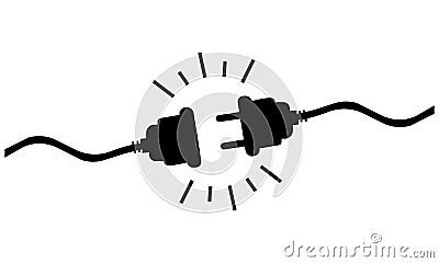 Icon Of Black Disconnected Wires. Vector Illustration Eps 10 Royalty ...